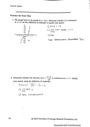 31 Fundamental Thm Part 1 Key - Fundamental Theorem of Calculus - Part ...