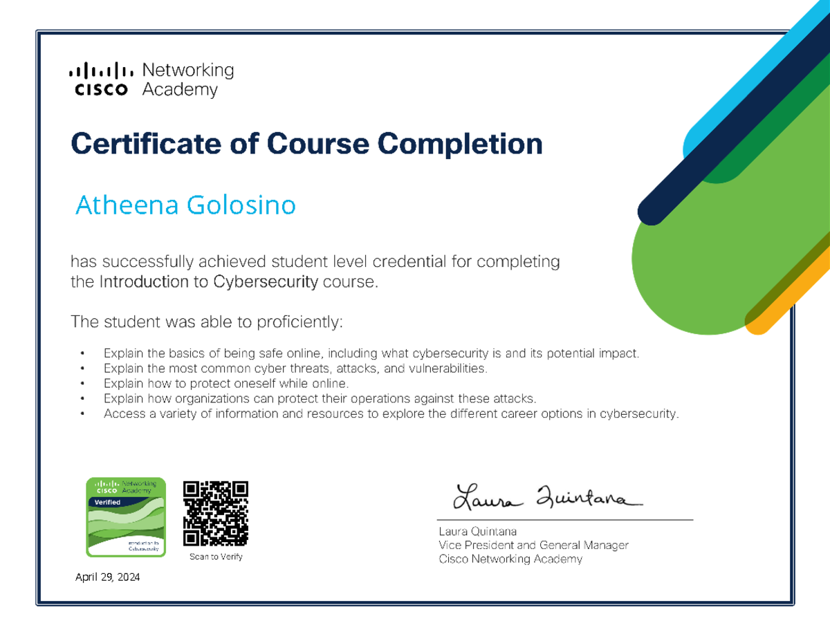 Introduction to Cybersecurity Badge 20240429-8-y77ji9 - Inquiries ...