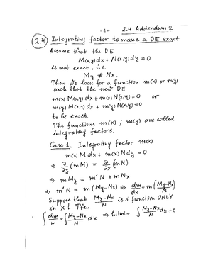 ENGR 213 Applied Ordinary Differential Equations - StuDocu