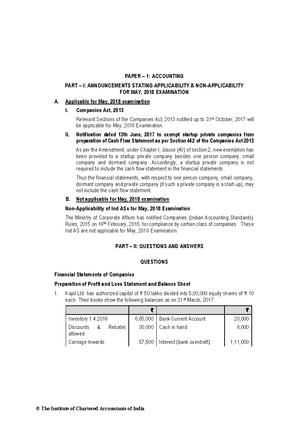 AS 19 RTP - CA intermediate accounts. According standard 19 revision text papers - AS 19 LEASES ...