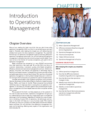 Operations Research Module - CHAPTER ONE 1. Introduction to Operations ...
