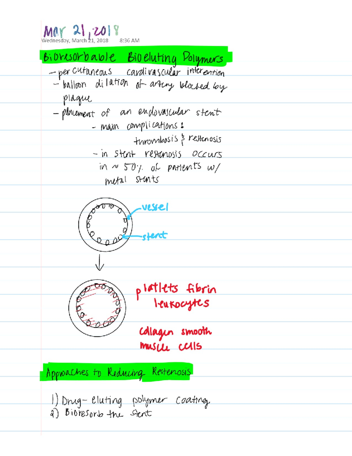 Mar 21 Notes - Professor: Dr. Taylor Ware - BMEN 4360 - Studocu
