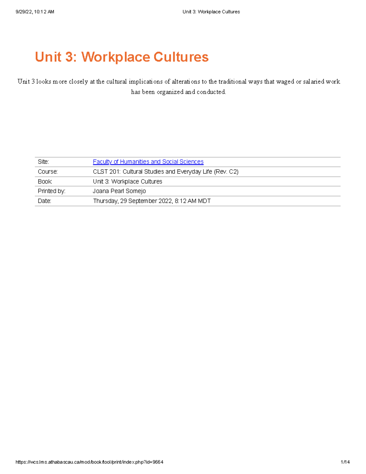 Unit 3 Workplace Cultures - Unit 3: Workplace Cultures Unit 3 looks ...