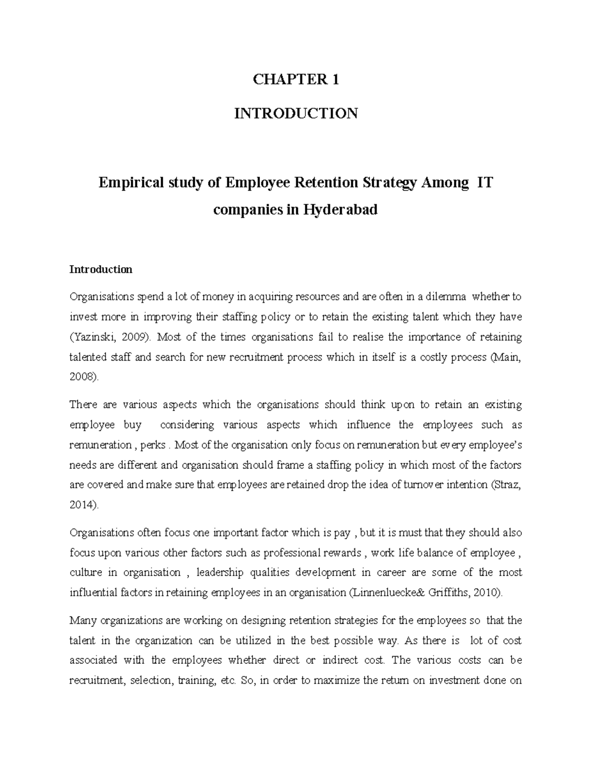 MR Paper CHAPTER 1 INTRODUCTION Empirical Study Of Employee Retention mr-paper-chapter-1-introduction-empirical-study-of-employee-retention