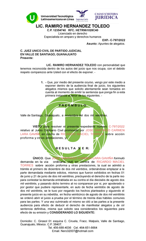 Ampliacion DE Embargo - formato - EXP: 259/09. JUICIO: EJECUTIVO ...