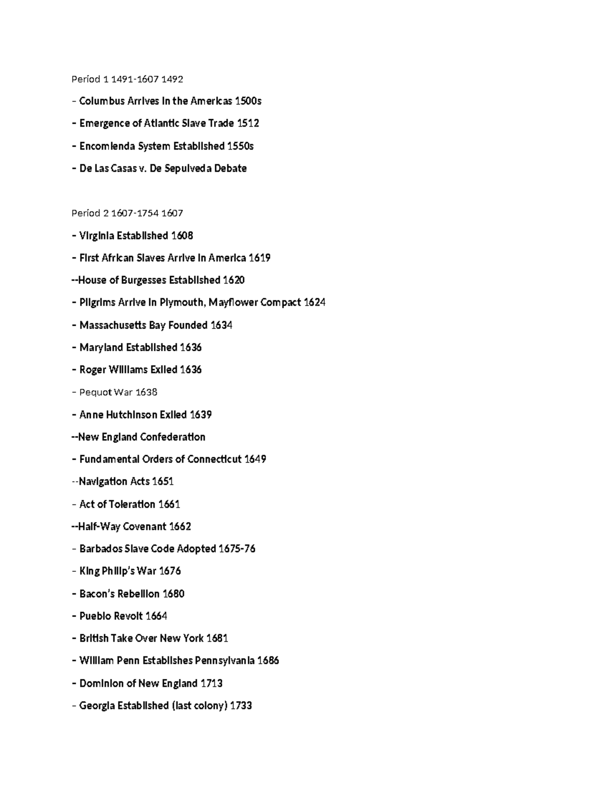 A p Period 1-2 timeline - Columbus Arrives in the Americas 1500s ...