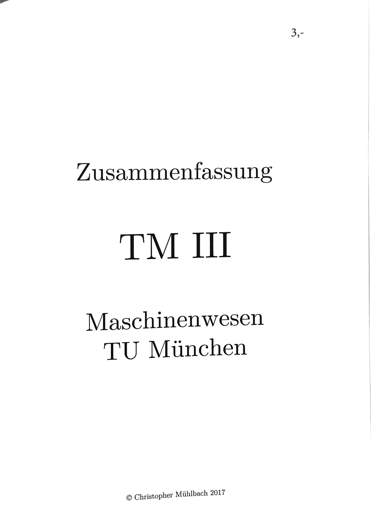 Tm3 zusammenfassung - Technische Mechanik III (MW1939) - Studocu