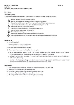 Assessment - module - MODULE 3. DEVELOPMENT OF TOOLS FOR CLASSROOM ...