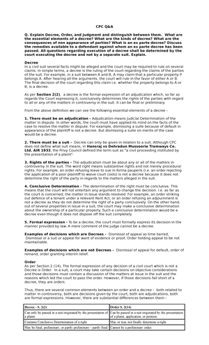 CPC-MCQ-Final - Code of Civil Procedure The Code of Civil Procedure came into force with effect ...