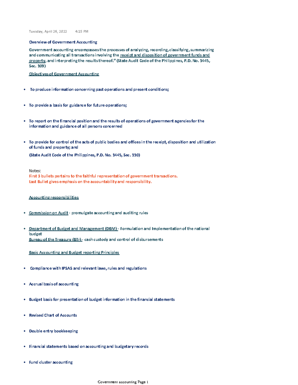 Overview of Government Accounting - Overview of Government Accounting ...