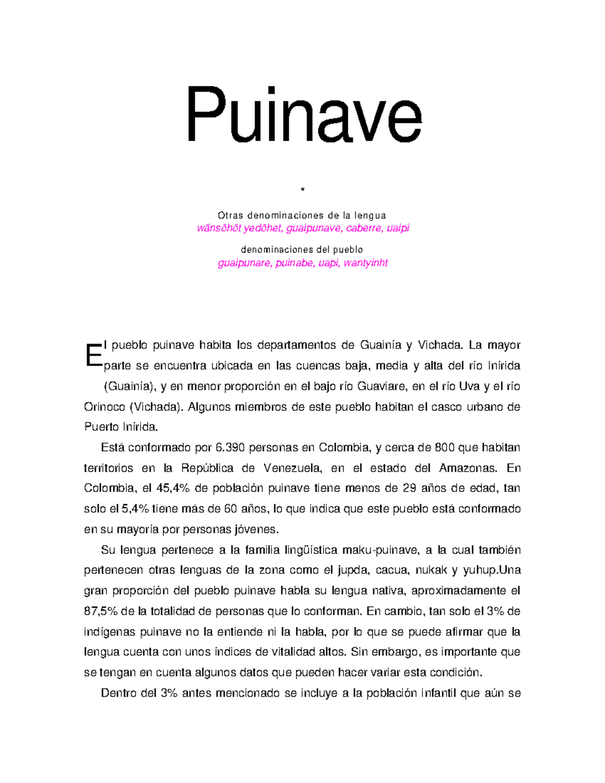 Estudios Puinave - Resumen Farmacologia - Puinave * Otras ...