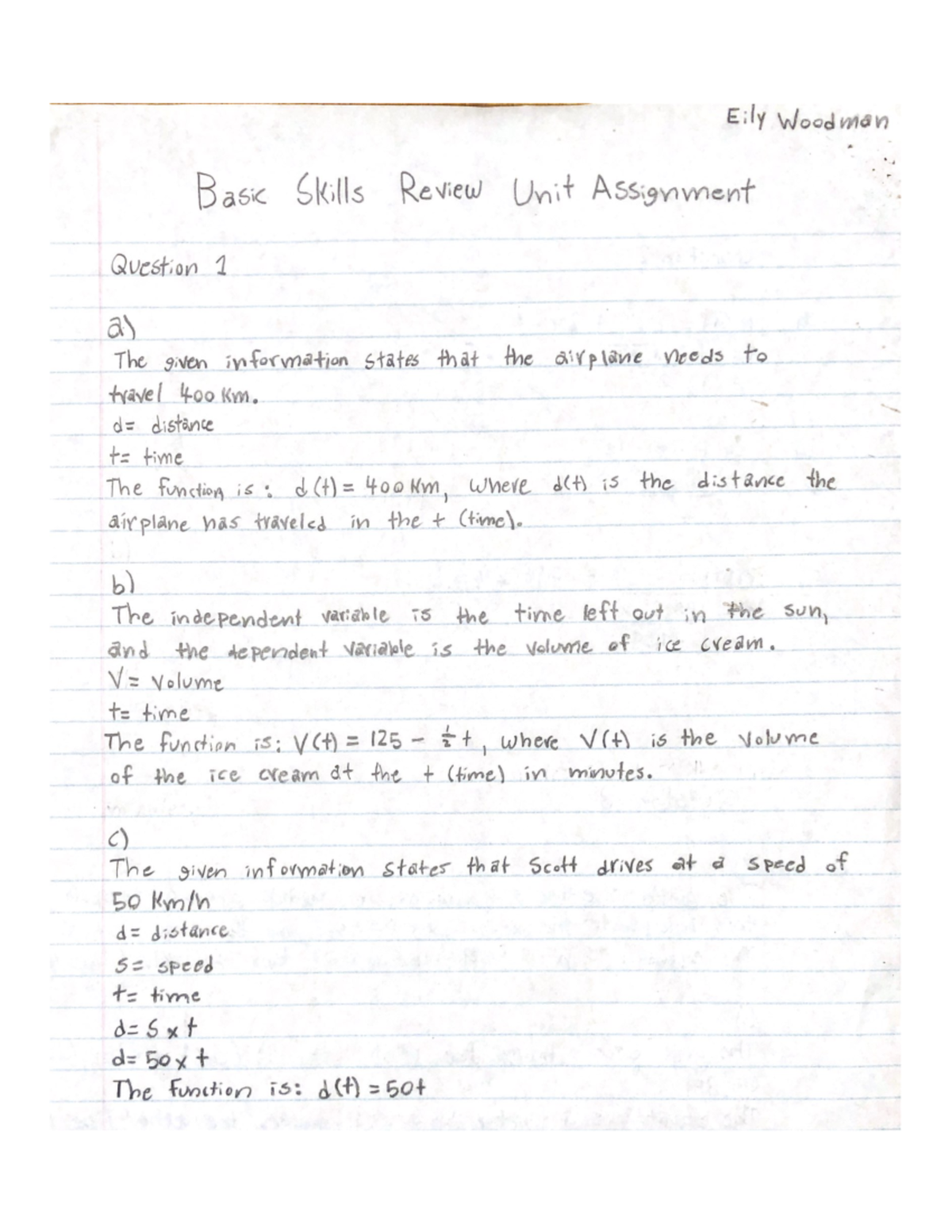 Basic Skills Review Unit Assignment - Studocu