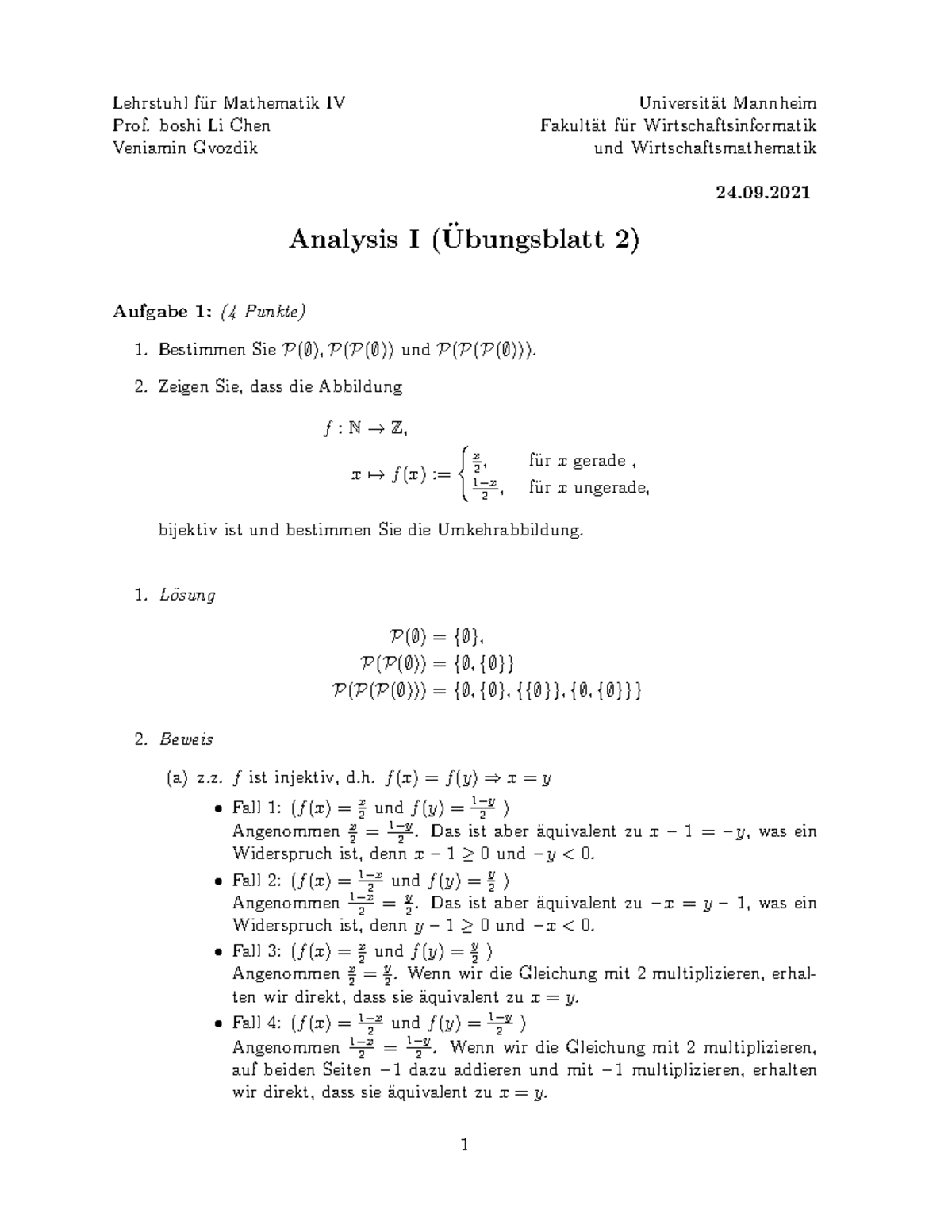 Loesung Uebungsblatt 2 - Lehrstuhl f ̈ur Mathematik IV Universit ̈at ...