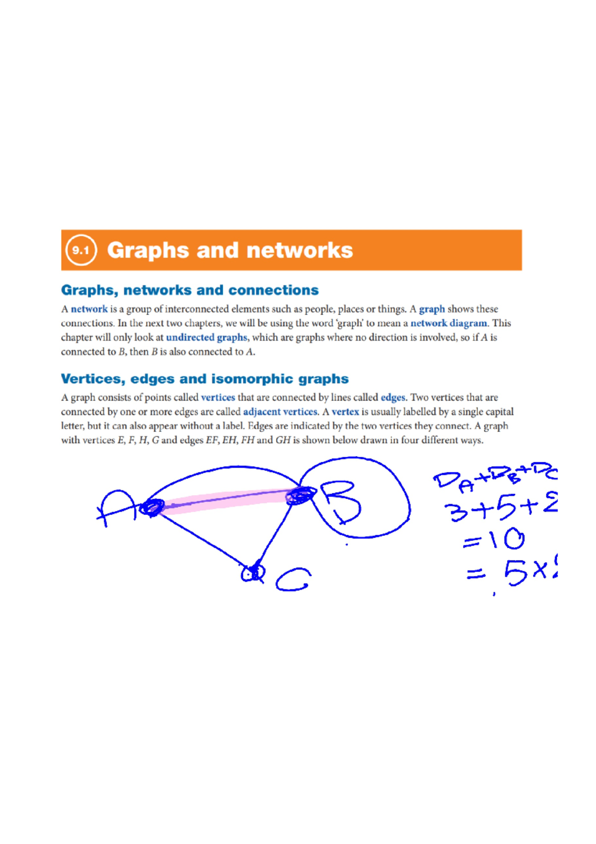 GMU34 Chapter 9 - Network Annotated - 9 Graphs and networks Graphs, networks and connections A ...