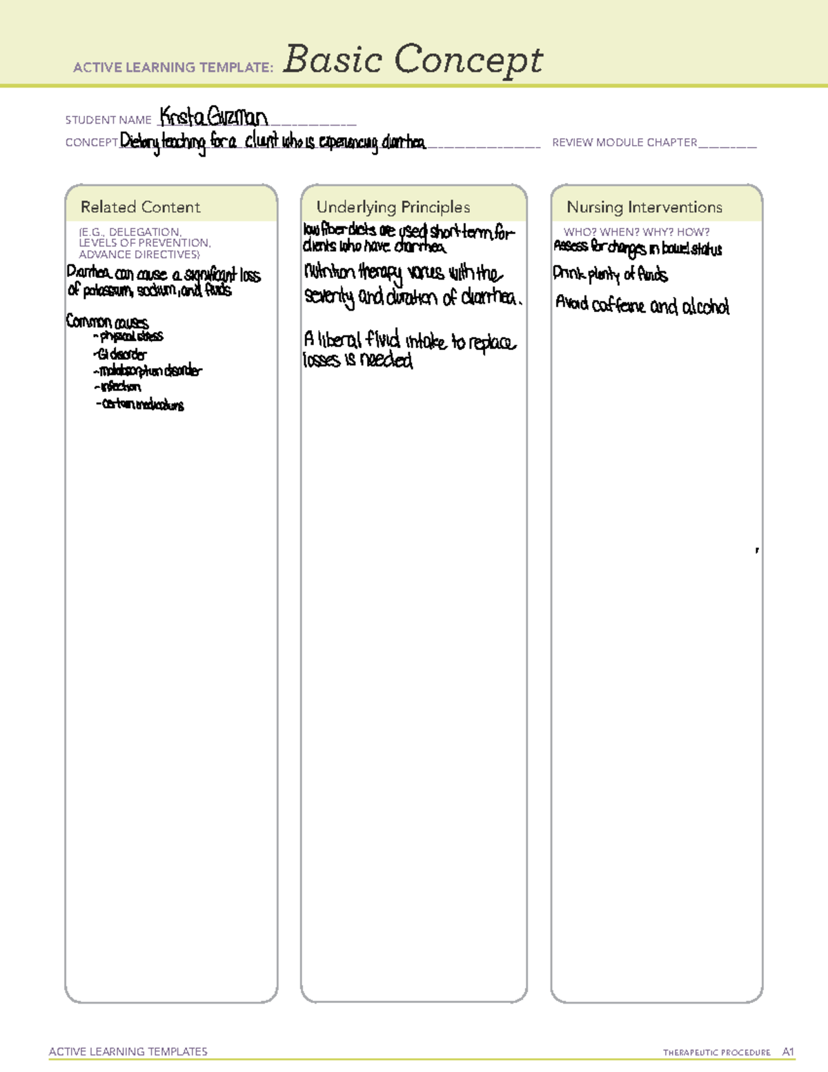 5:9 - ati - ACTIVE LEARNING TEMPLATES THERAPEUTIC PROCEDURE A Basic ...