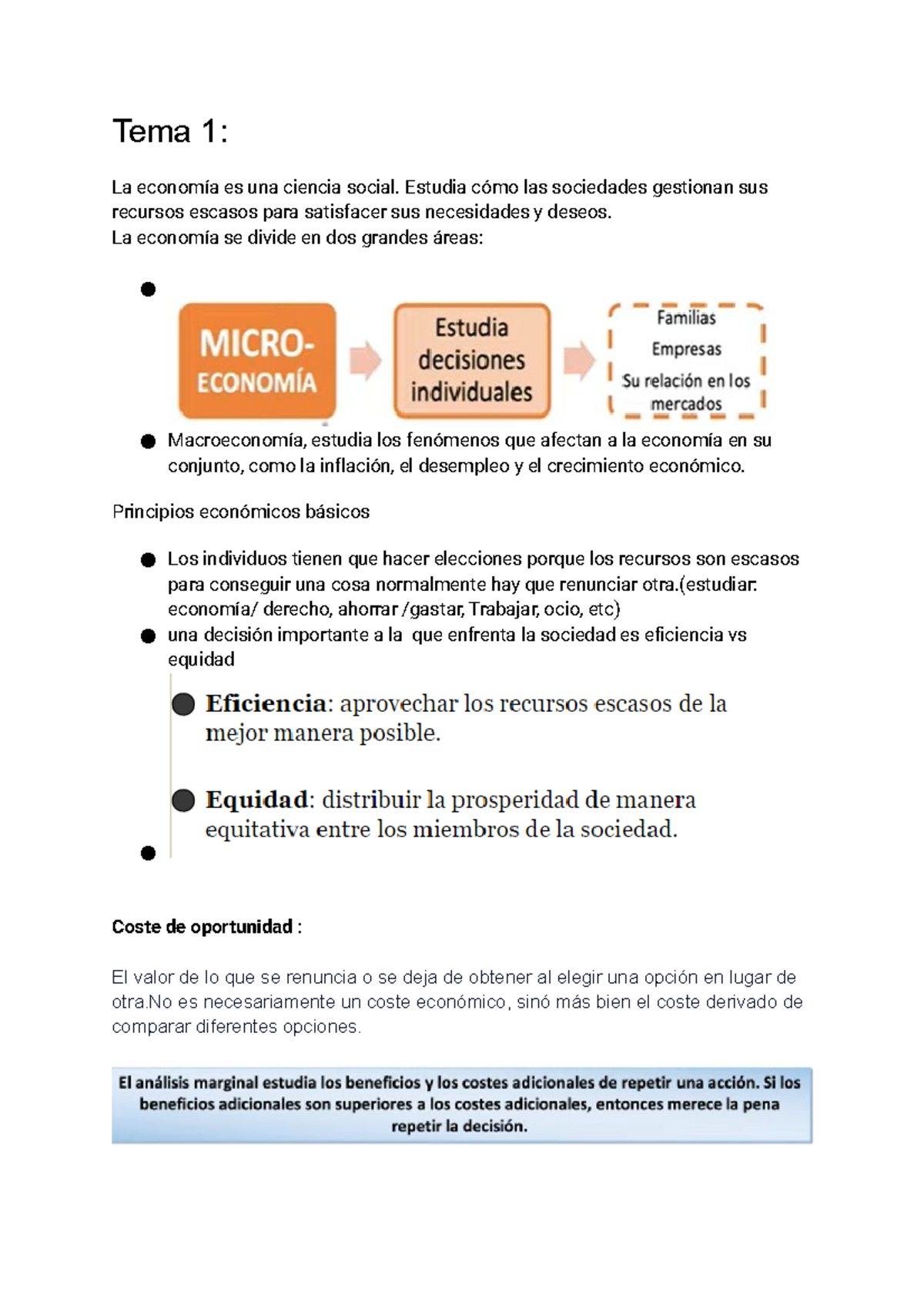 Intro-eco - tema 1,2,3 - Tema 1: La economía es una ciencia social. Estudia cómo las sociedades ...