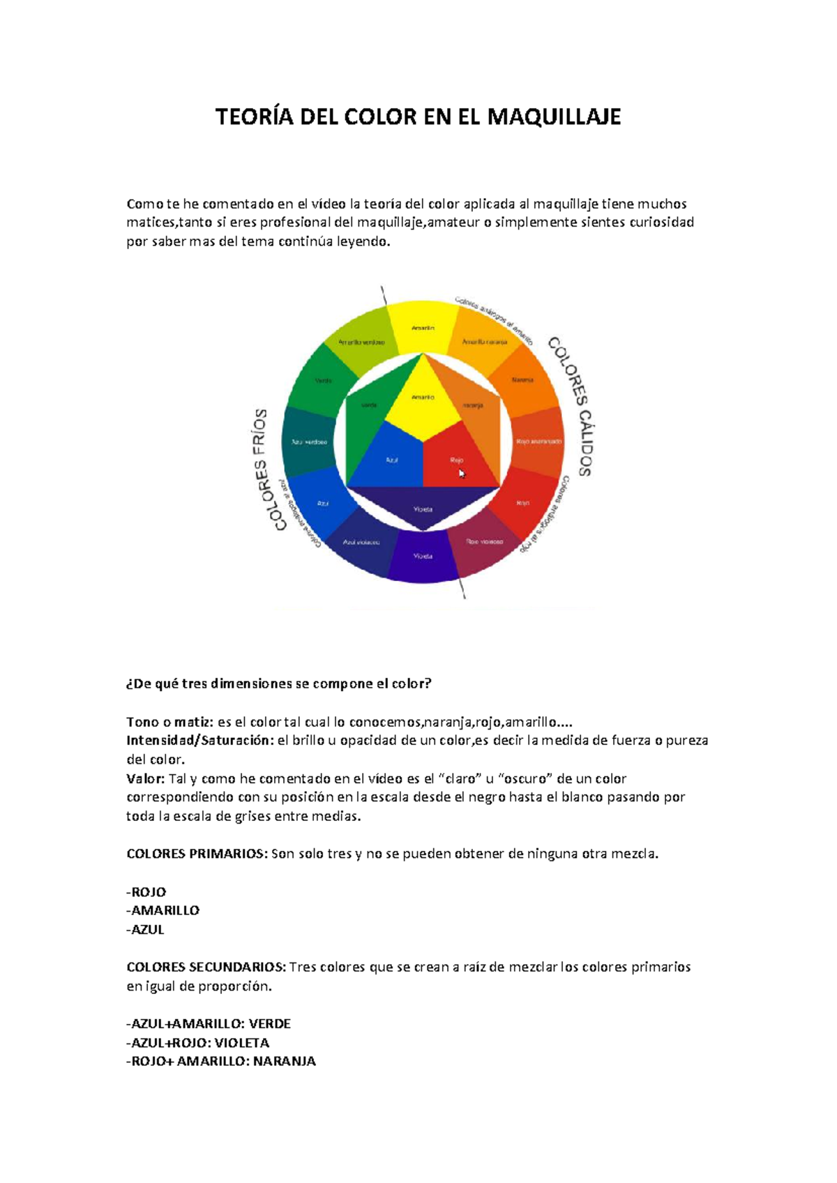 Colorimetría makeup - Bsjdj - TEORÍA DEL COLOR EN EL MAQUILLAJE Como te ...