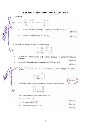 Tutorial Chapter 3 - Linear Algebra - TUTORIAL CHAPTER - Studocu