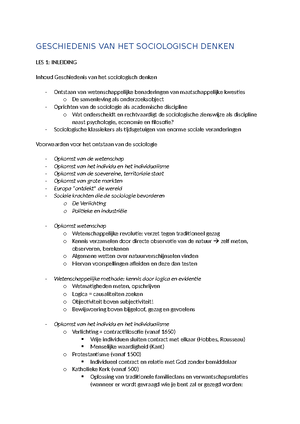 Examenvragen ‘Geschiedenis van het Sociologisch denken - Examen ...
