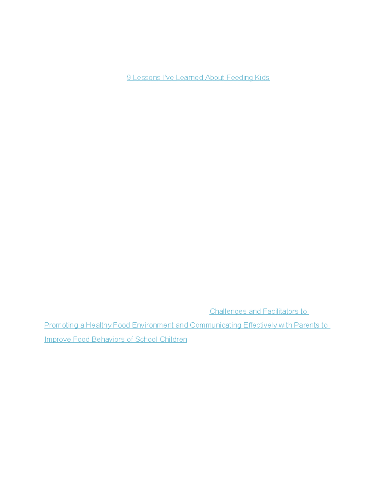Unit 3 source comparison - Part 1 Take a look at the article 9 Lessons I've Learned About ...