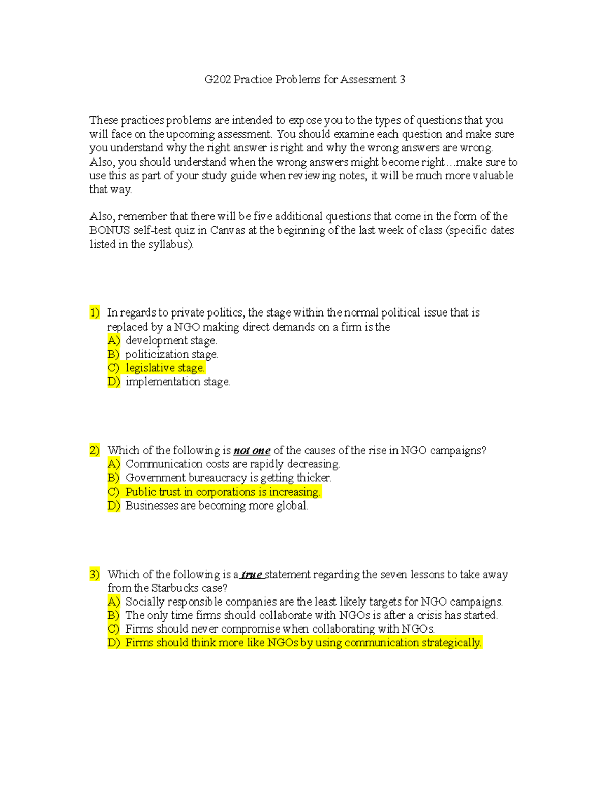 Assessment 3 Practice Problems - G202 Practice Problems for Assessment ...