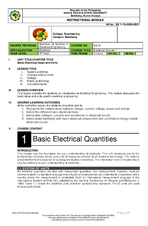 BEE-Module-5 (2021-2022) - NUEVA VIZCAYA STATE UNIVERSITY Bambang, Nueva Vizcaya INSTRUCTIONAL ...