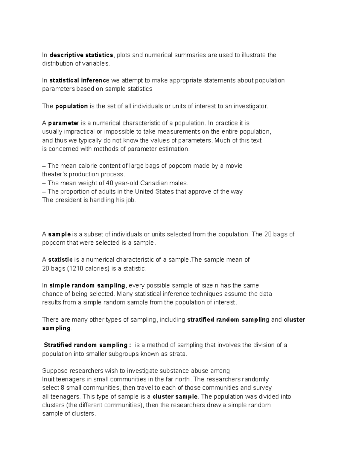 Stats Ch1 2 - In descriptive statistics, plots and numerical summaries ...