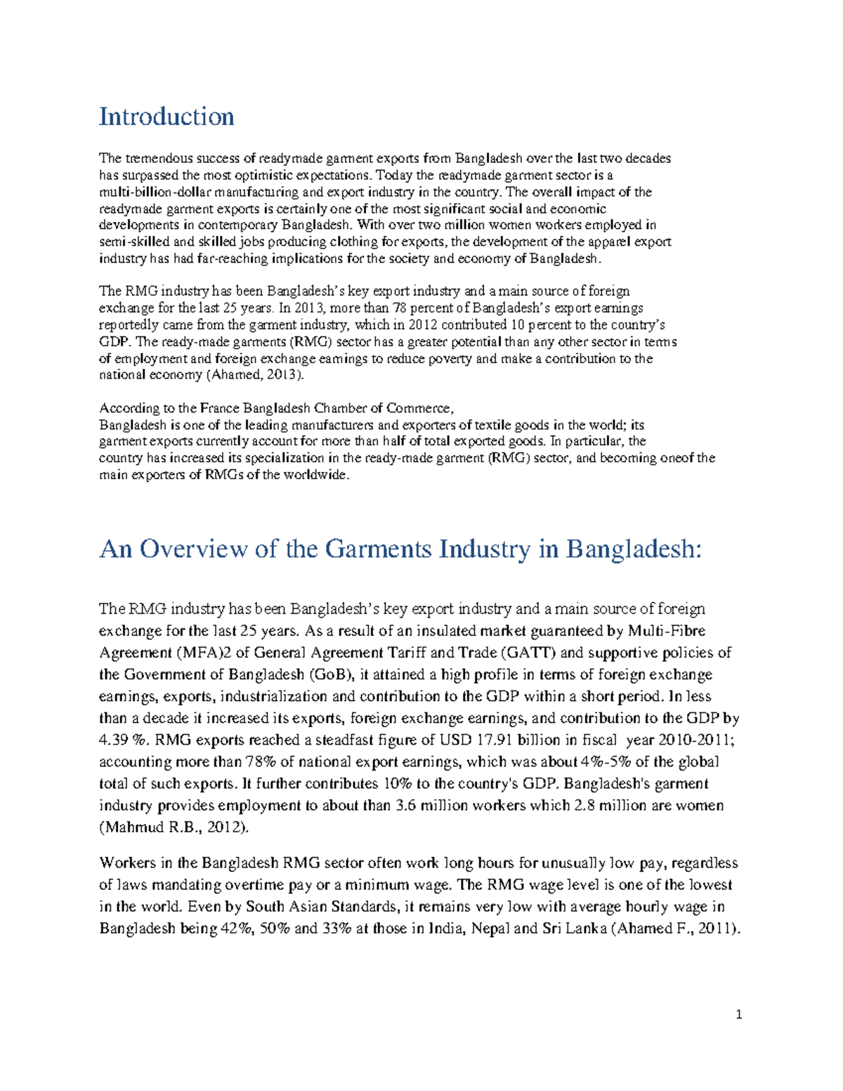 Internship report on romo fashion ltd.garments - Introduction The ...