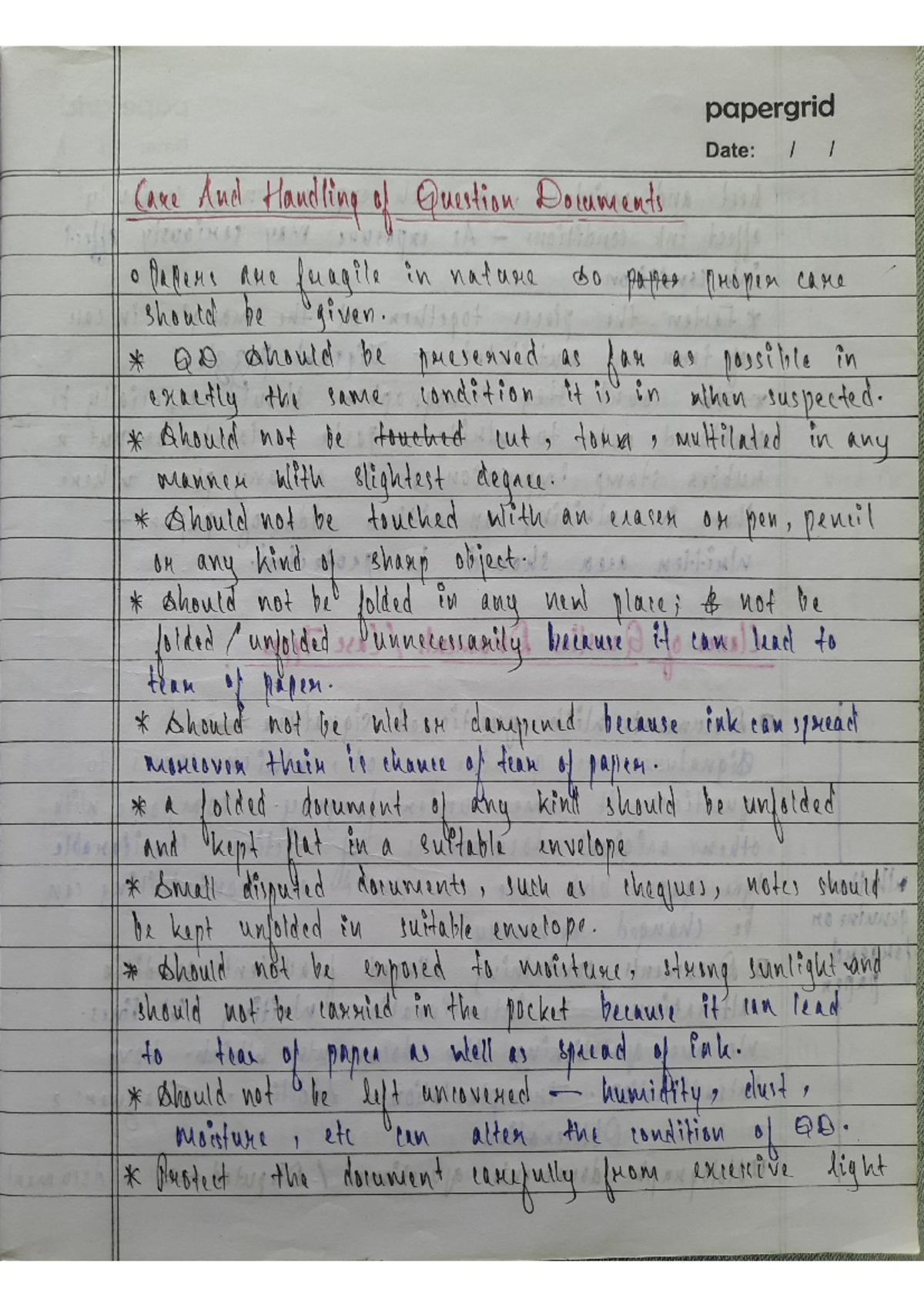QDE 2 - Lecture Notes on Question Documentation Examination, Care and ...
