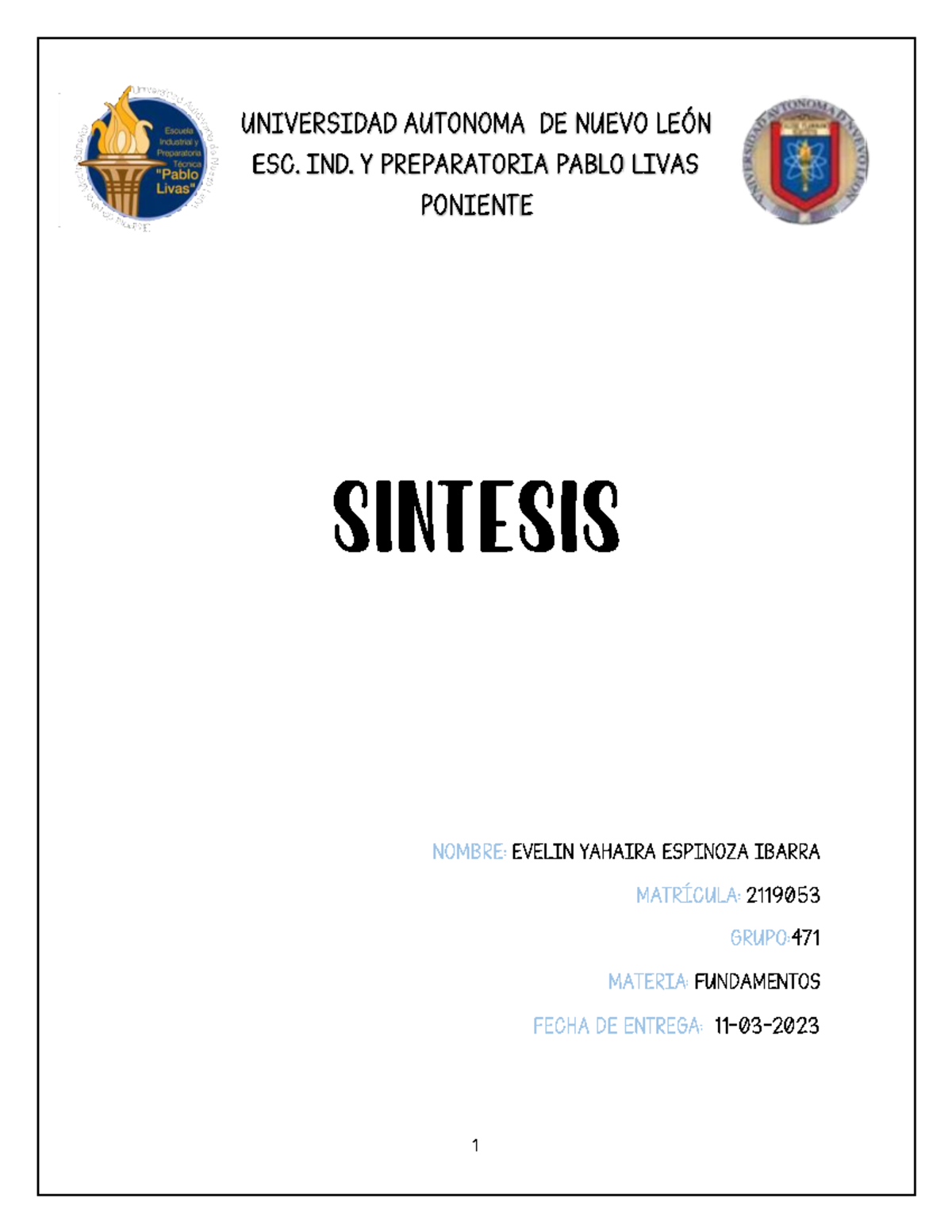 EYEI Sintesis Fusoco - síntesis - Fundamentos De La Solución De ...