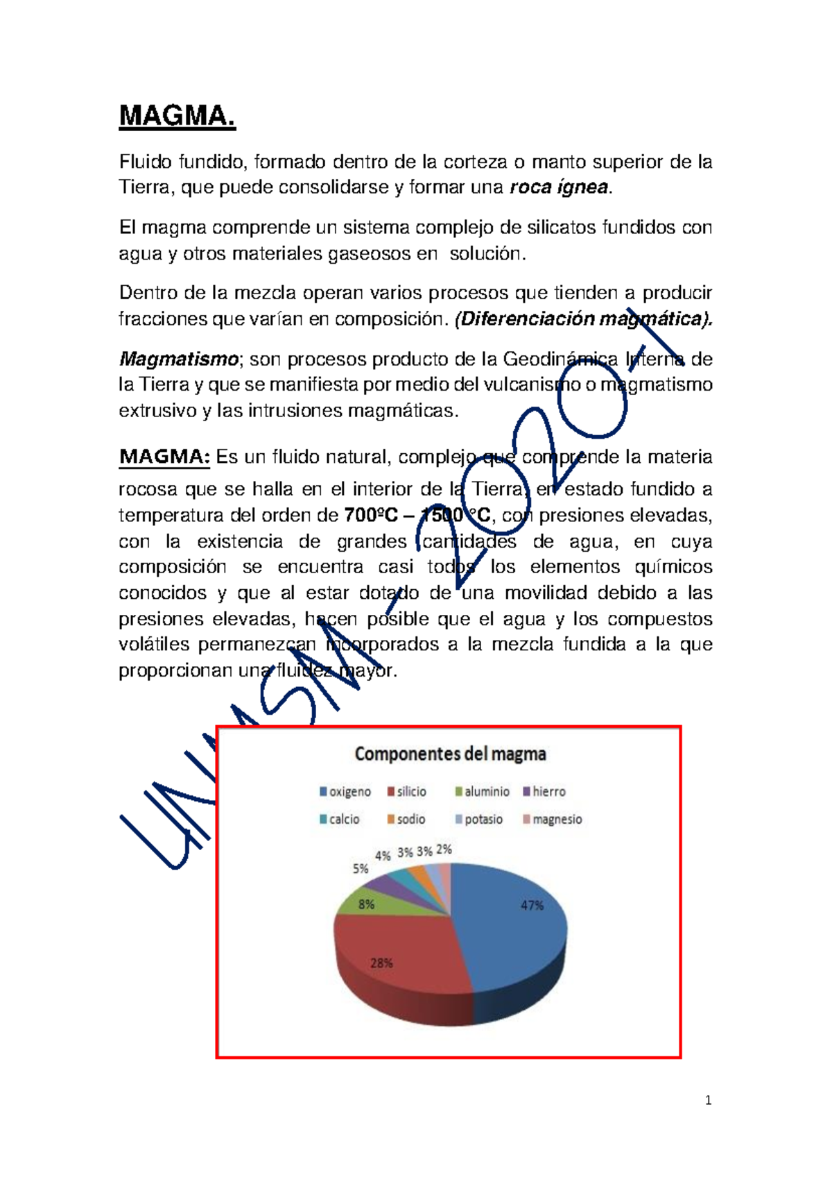Magmatismo y Vulcanismo - MAGMA. Fluido fundido, formado dentro de la ...