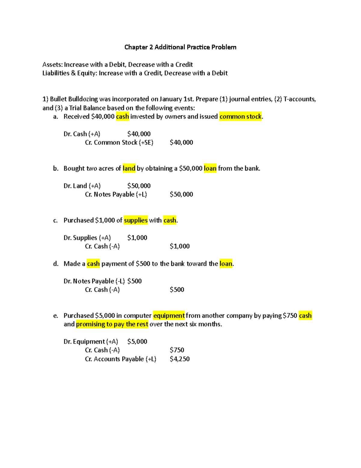 Chapter 2 Practice Solutions-1 - Chapter 2 Additional Practice Problem ...