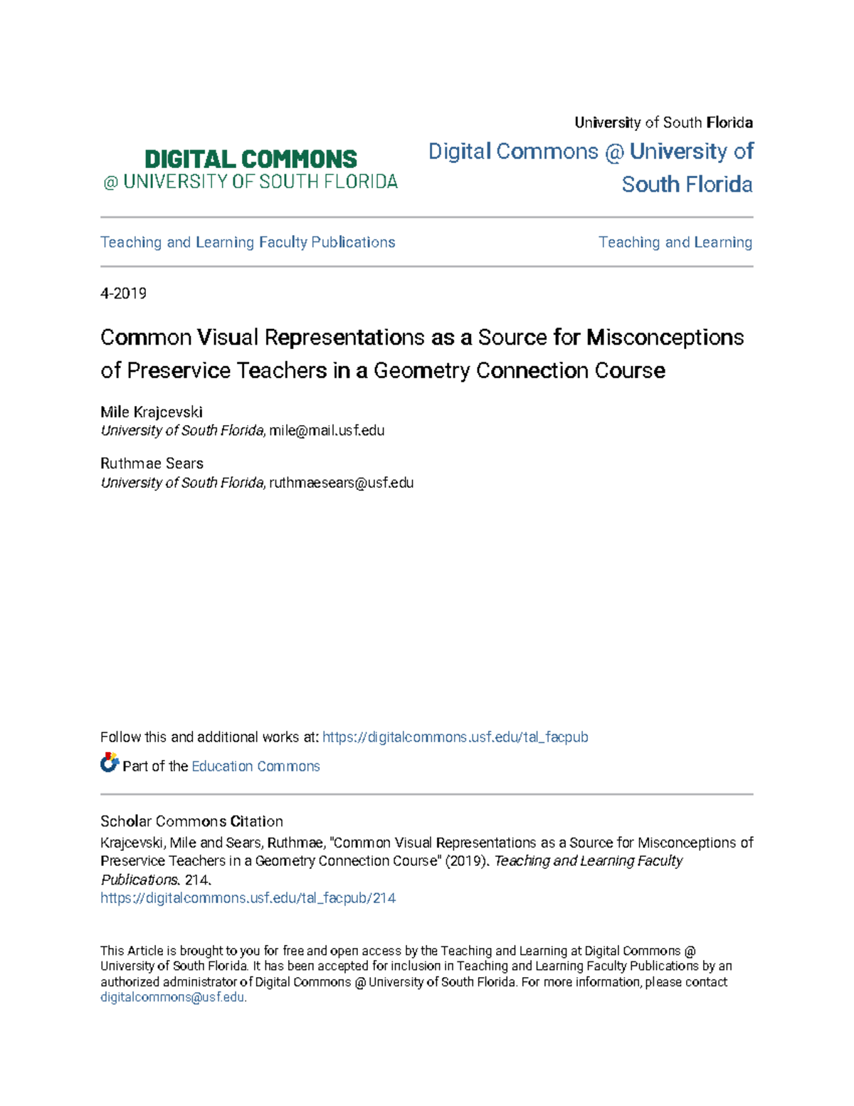 Common Visual Representations as a Source for Misconceptions of P ...