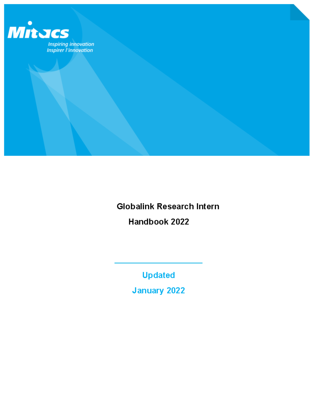2022 globalink research intern handbook - Globalink Research Intern ...