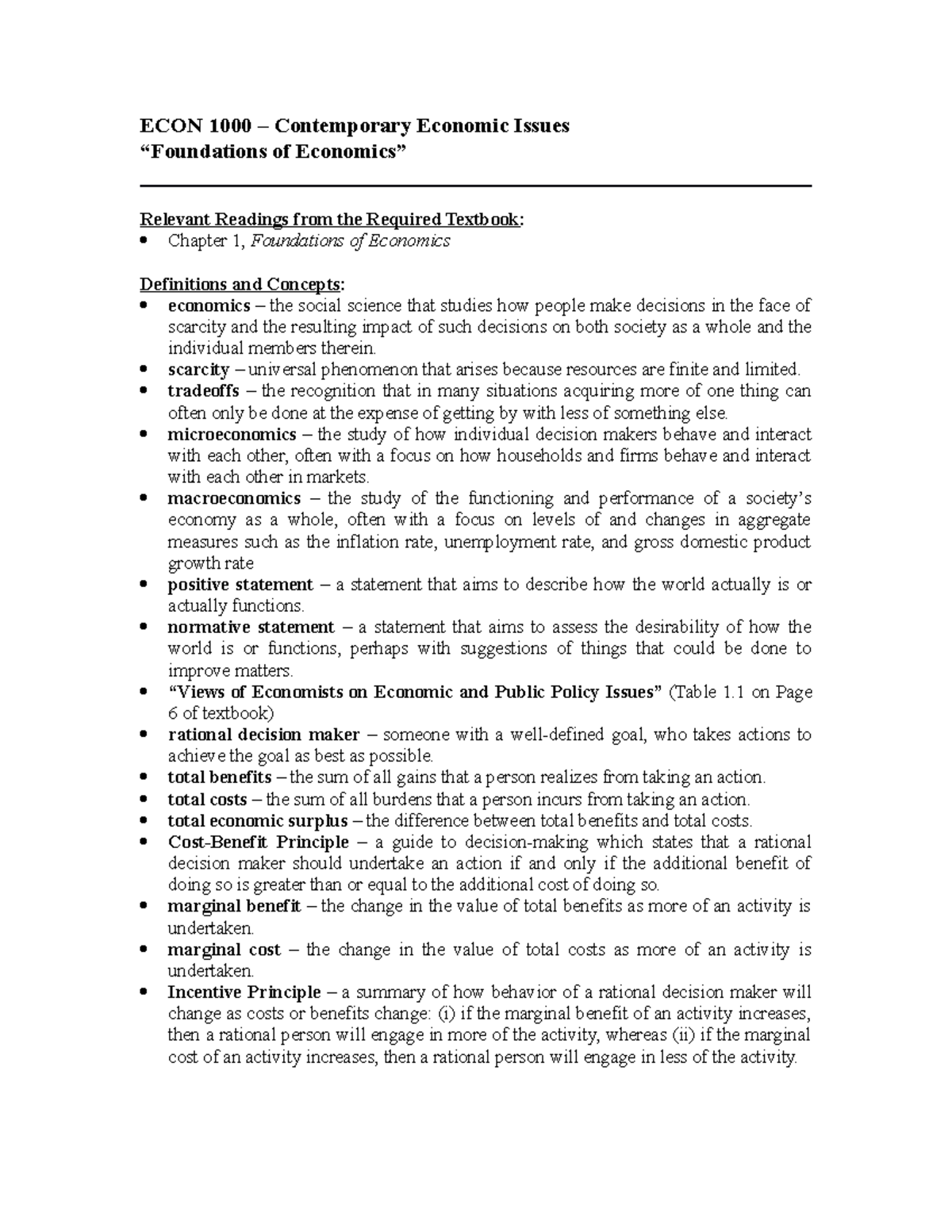 ECON 1 WKST - worksheet answers - ECON 1000 – Contemporary Economic ...