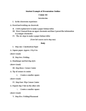 How to Draft - Outline of how to speech - COMM 111 - UofL - Studocu