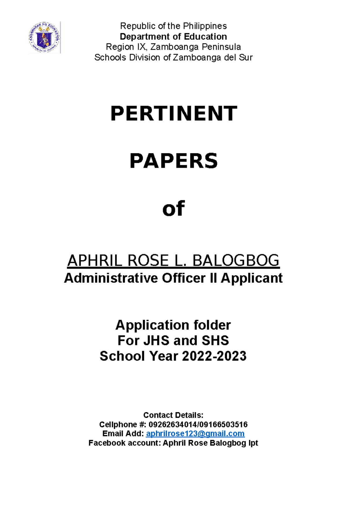 Badang Admin - MMMMM - Republic of the Philippines Department of ...