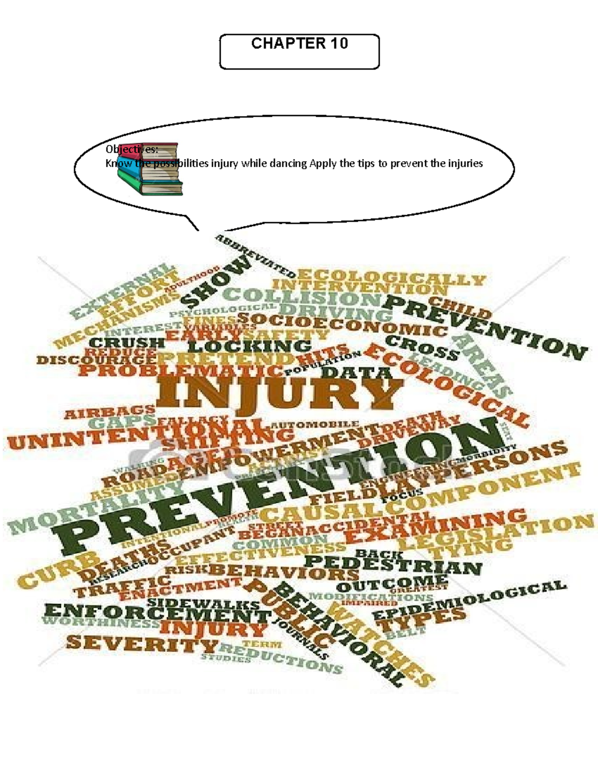 Chapter 10 - Common TIPS TO Prevent Injury - CHAPTER 10 Objectives ...