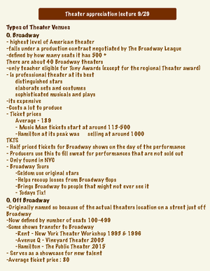 Theater Appriciation Notes - 9/11/ Why do people go to the theater ...