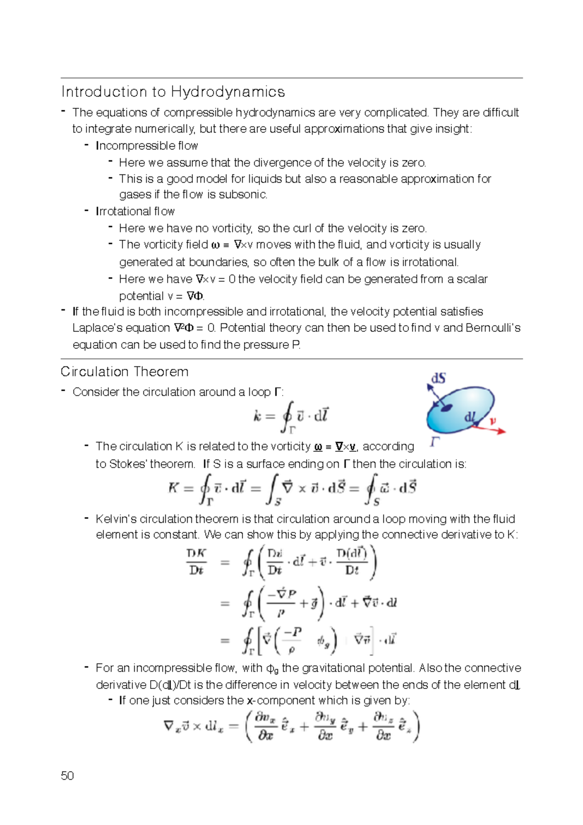 1B Natural Sciences - Physics B - Dynamics - Part 7 - Introduction to Hydrodynamics The ...