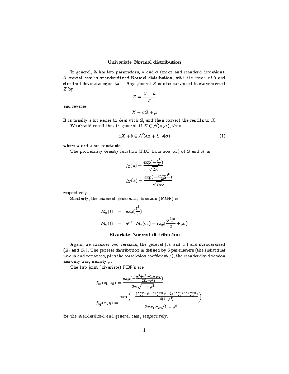 Normal Distribution notes - - Studocu