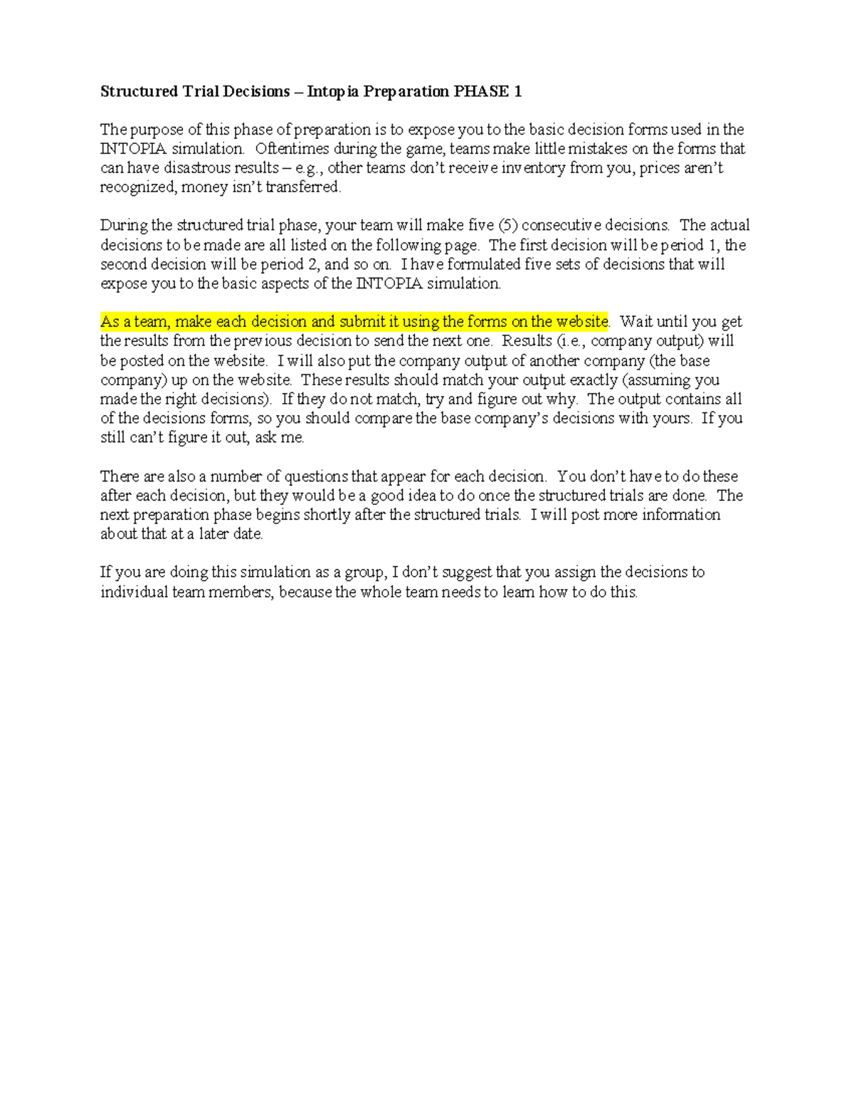 Structured Trial Decisions - English Intopia simulation - Structured ...