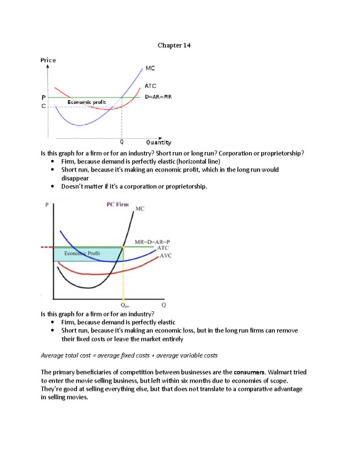 ECON 10000 Ch. 14 - Chapter 14 Is this graph for a firm or for an ...