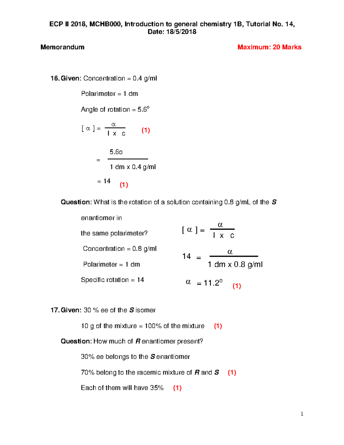 Sample/practice exam 7 May 2018, answers - ECP II 2018, MCHB000 ...