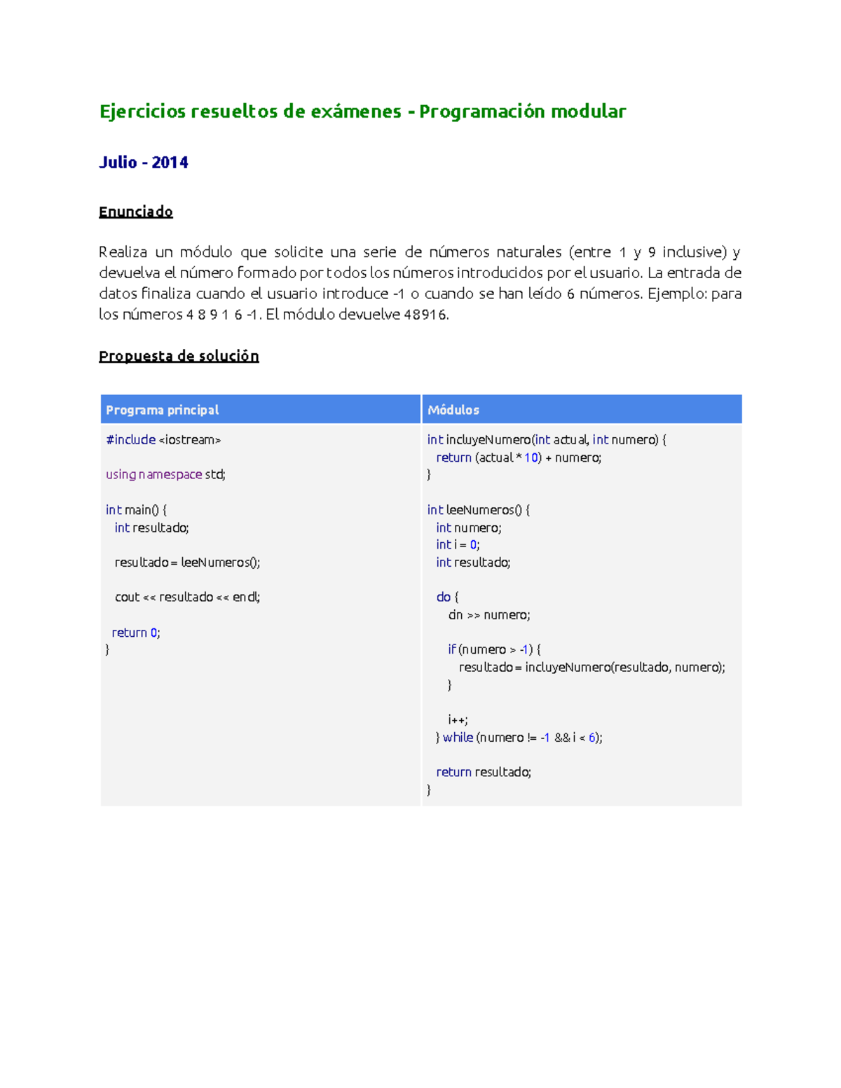 ejercicios programacion modular de examenes del enero de 2014 y 2015 ...