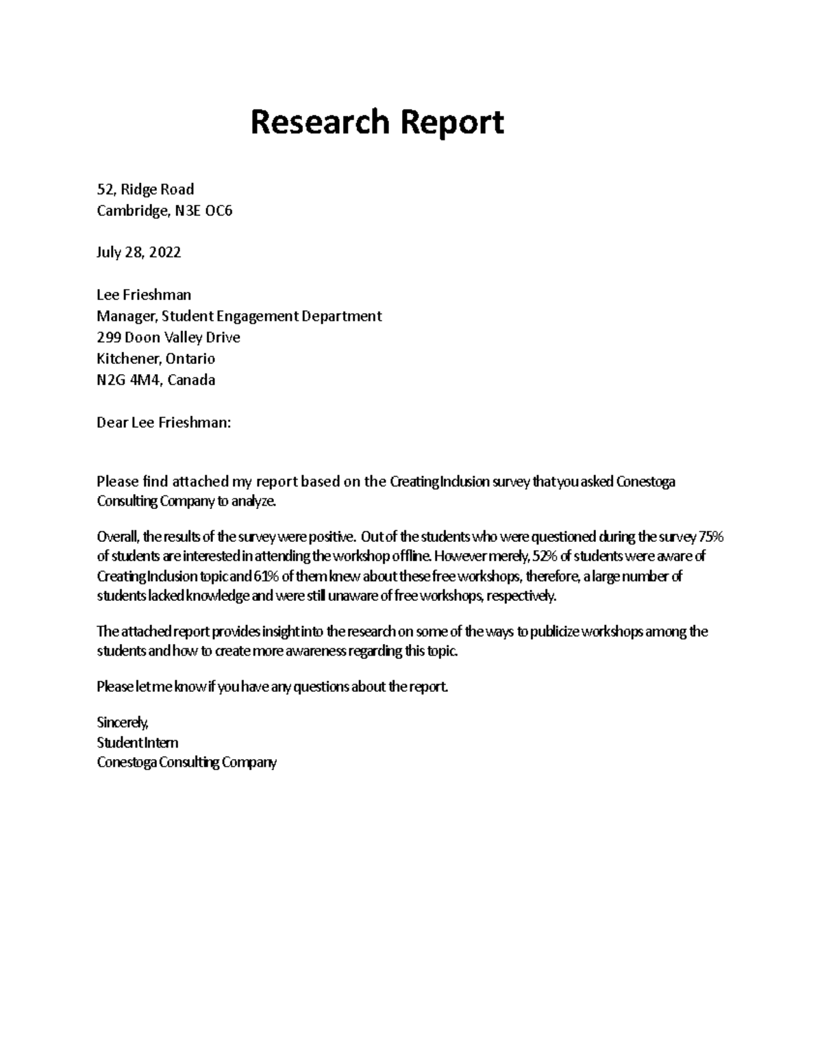Research Report - Research Report 52, Ridge Road Cambridge, N3E OC July ...
