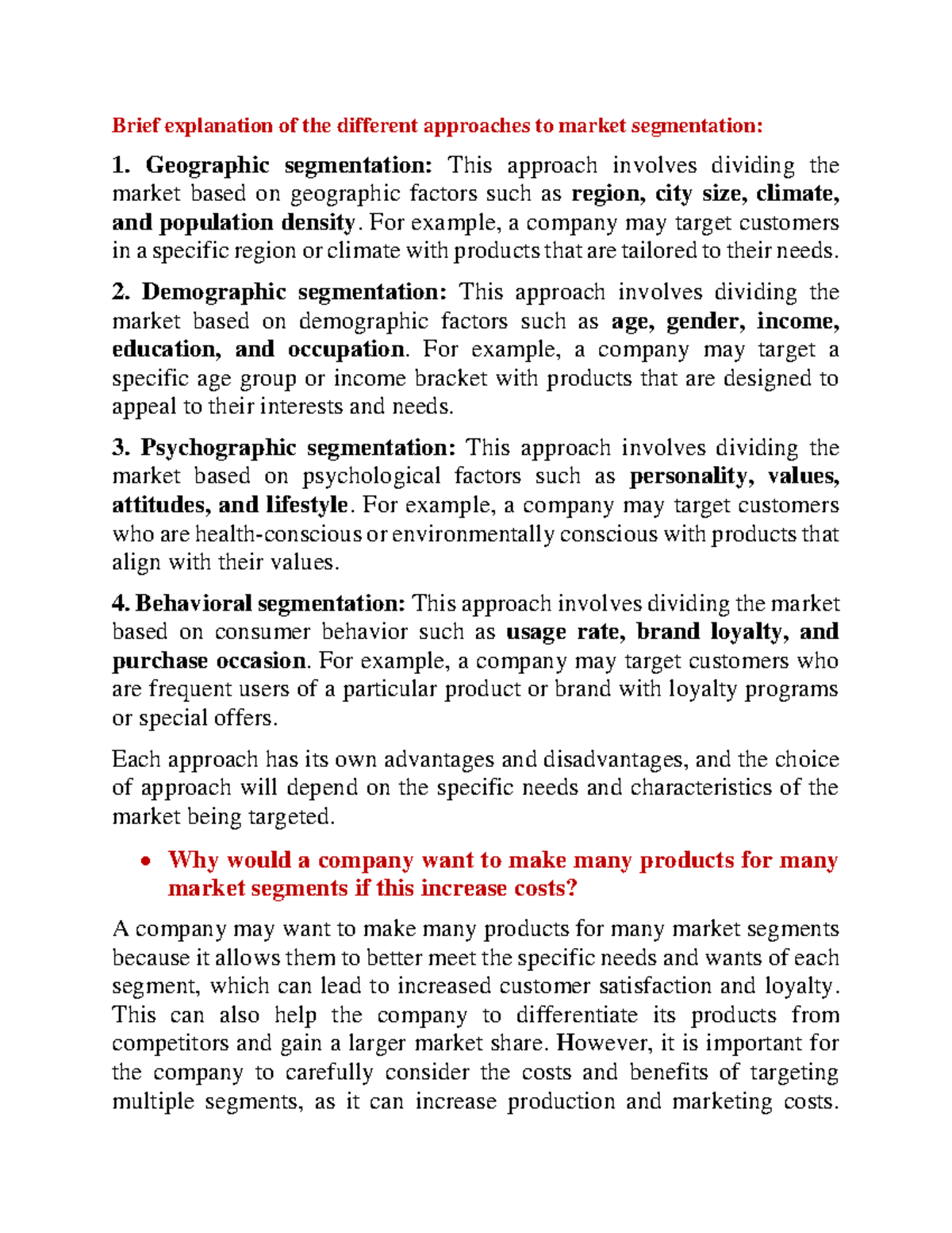 Slides explained and Q&A - Brief explanation of the different ...