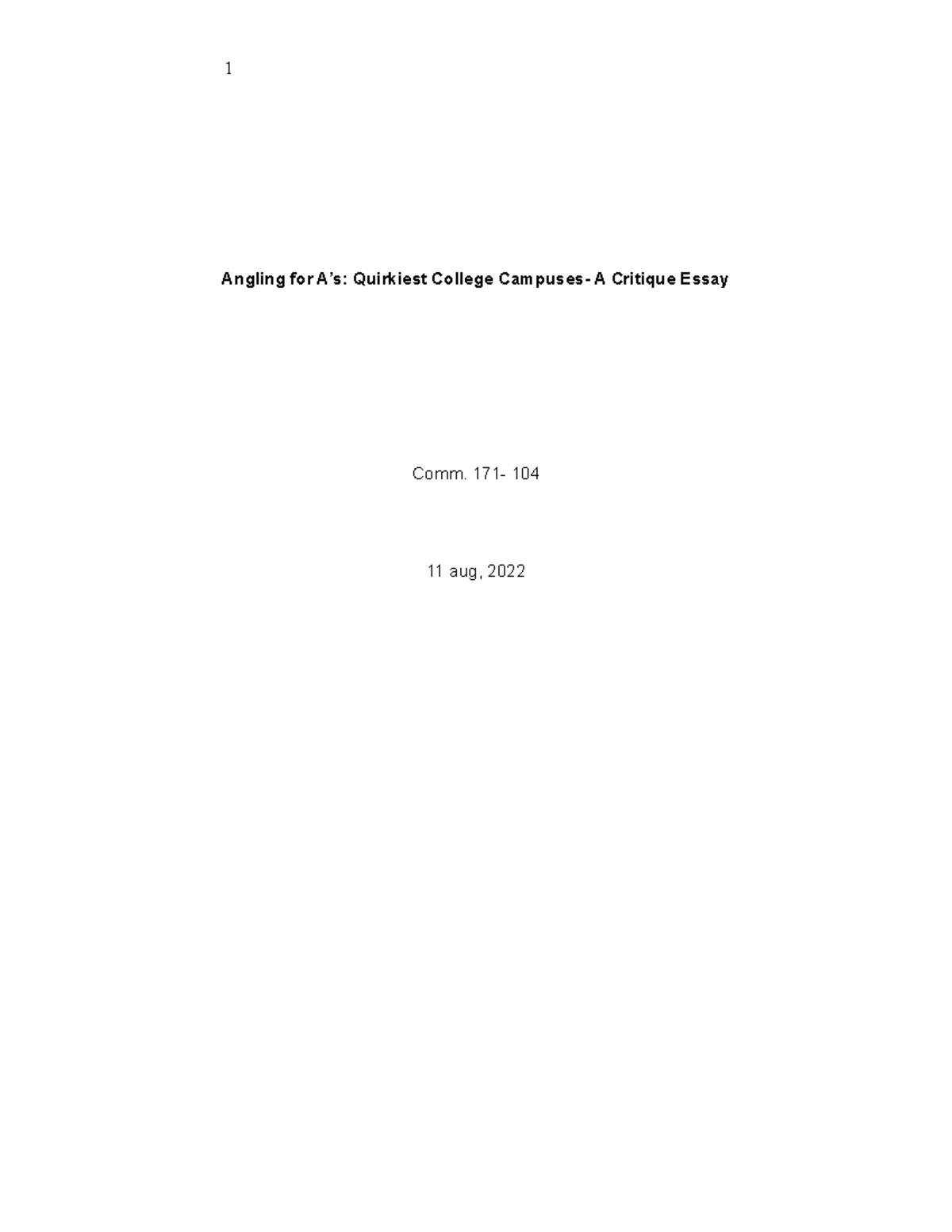 Critique Essay Angling For A s Quirkiest College Campuses A critique-essay-angling-for-a-s-quirkiest-college-campuses-a