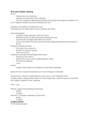 SLH Unit 4 Notes - This is Unit 4 of Intro to Speech Language and ...