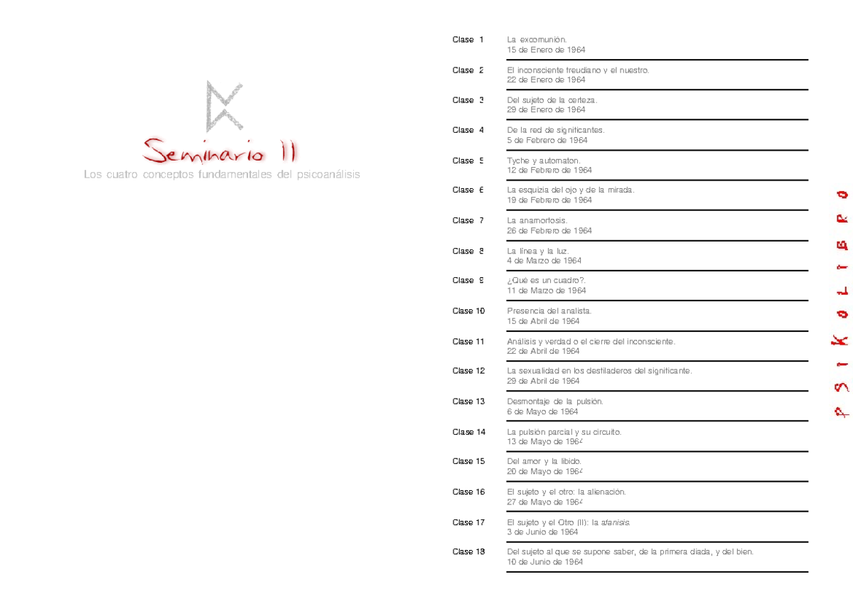 C - U1 - Sem 11 - Lacan - material de clases practicas - Los cuatro ...